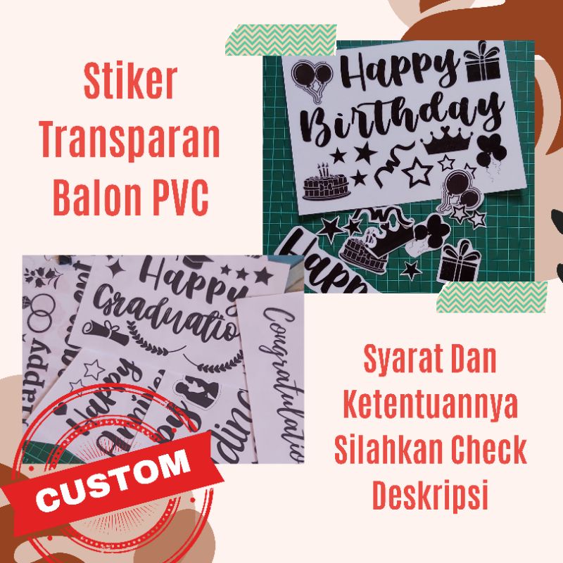 Jual Stiker Transparan Custom untuk Balon PVC balon Bobo | Shopee Indonesia