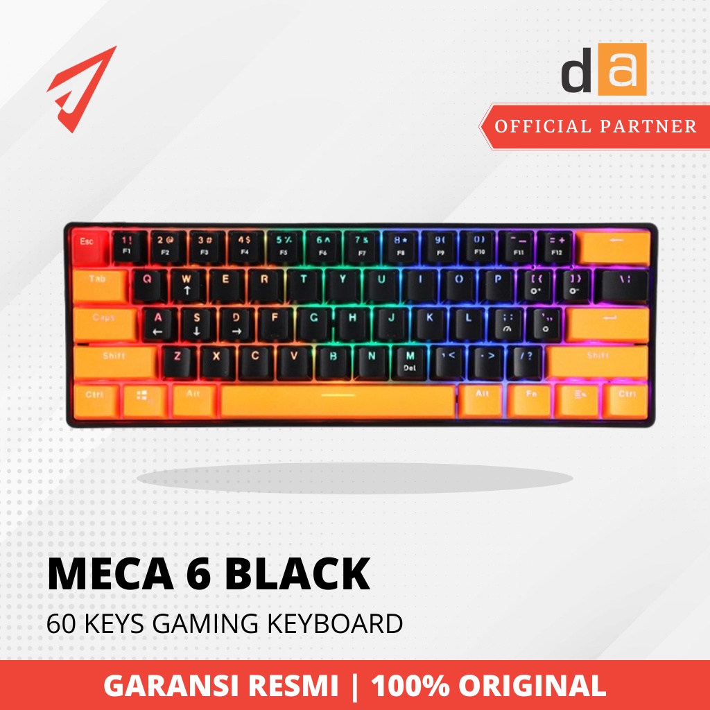 Jual Digital Alliance Keyboard MECA 6 BLACK 60% Layout Size | Shopee ...