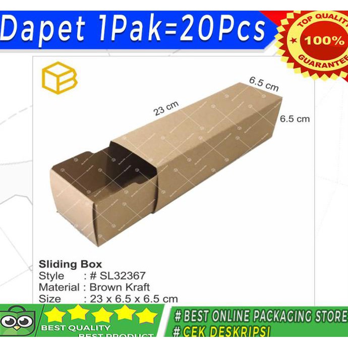 Jual SL32367 | Box. Kemasan. Packaging. Dus. Sliding Box. Souvenir Box ...
