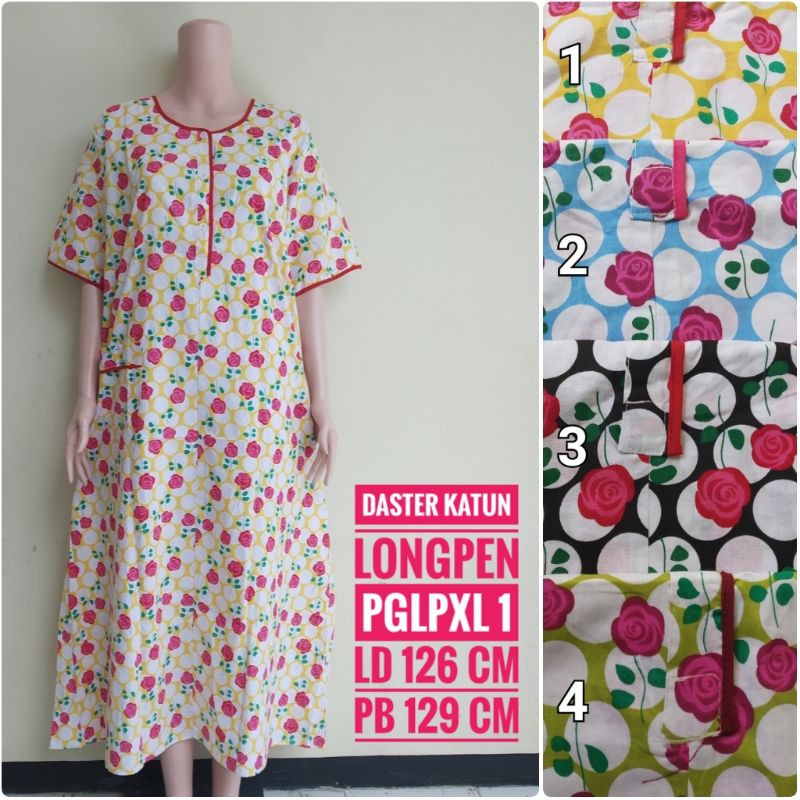 Jual *Daster Katun Longpen Pretty Girl size XL (PGLPXL) | Shopee Indonesia