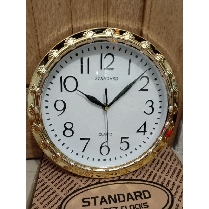 Jual Jam dinding STANDARD 111 EMAS KUNING diameter 27cm (gratis bubble ...