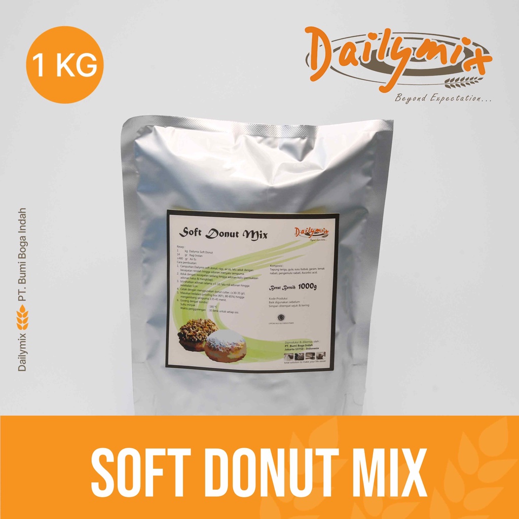Jual ( Dailymix )Tepung Premix Soft Donat Instant / Tepung Donut ...
