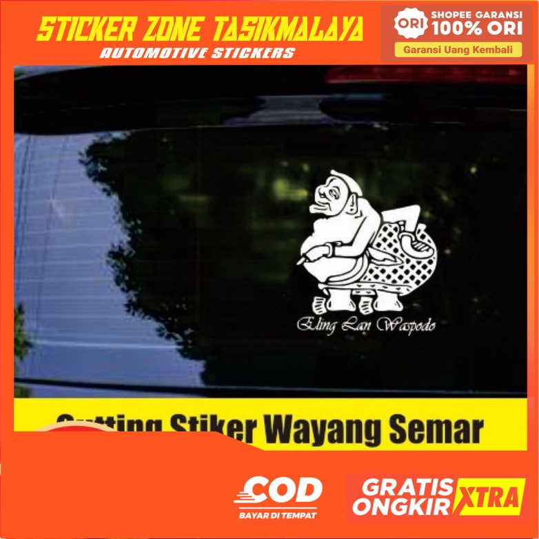 Jual NEW Cutting Stiker Sticker Wayang Semar Tansah Eling Lan Waspodo ...