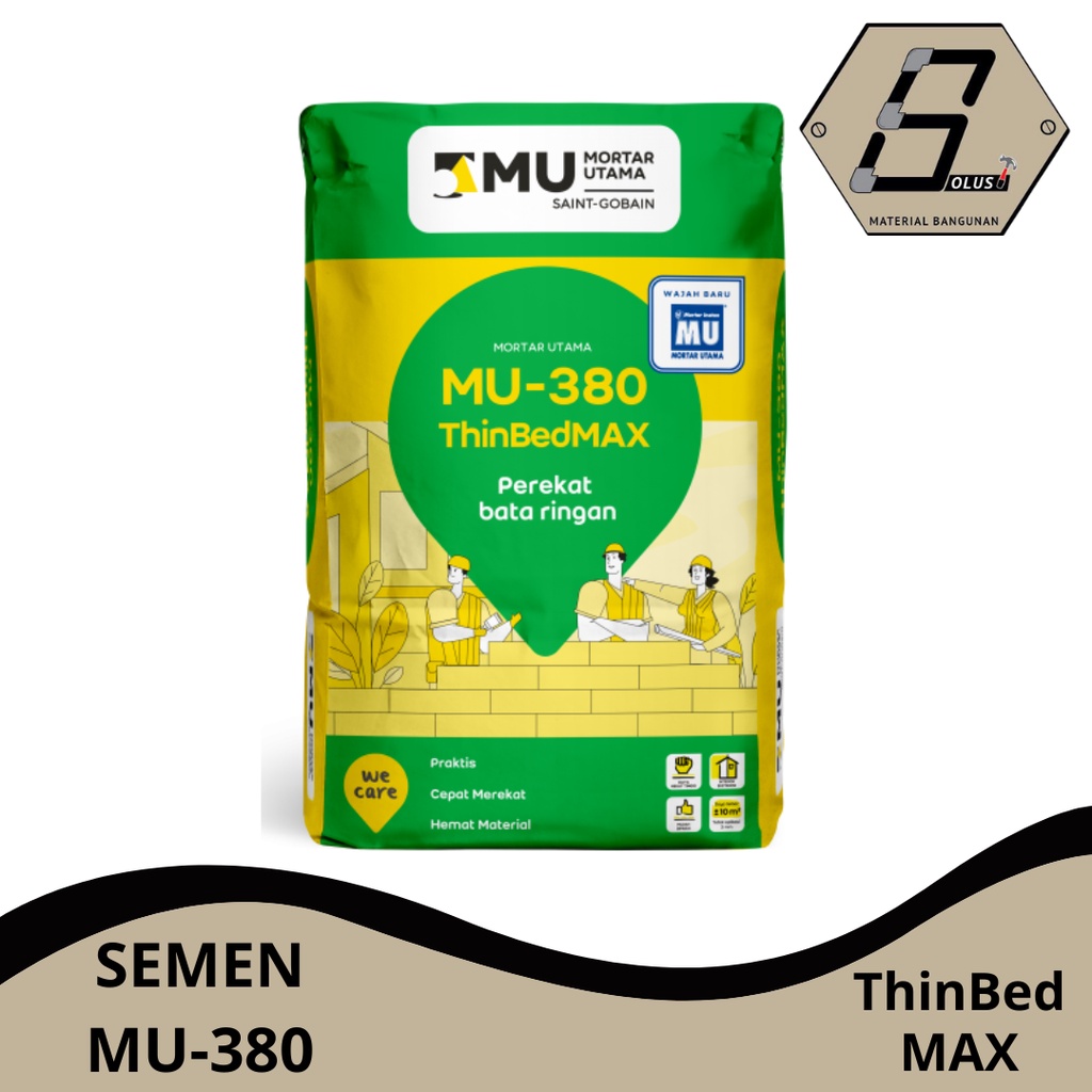 Jual SEMEN MORTAR UTAMA MU - 380 LEM BATA RINGAN | Shopee Indonesia