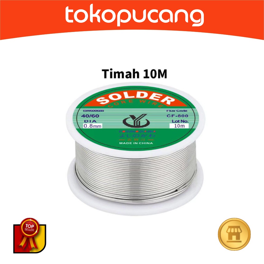 Jual Timah Solder 10m Diameter 0.8mm Solder Wire Kawat Solder Tenol ...
