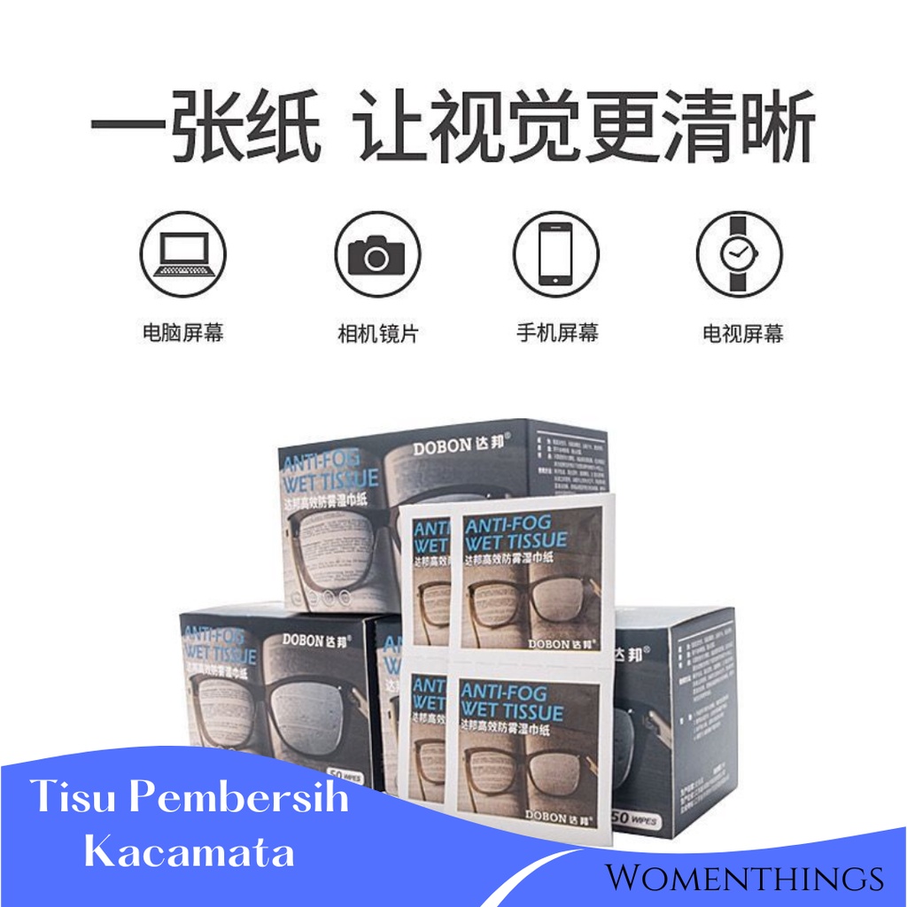 Jual Tisu Lap Kacamata Anti Embun Kabut Tissue Anti Fog Wipes For ...