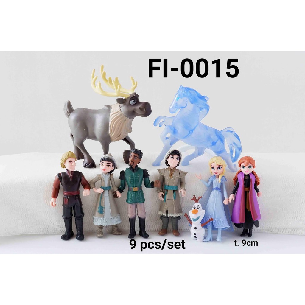 Jual FI-0015 Mainan figurin figurine frozen elsa anna olaf kuda air set ...