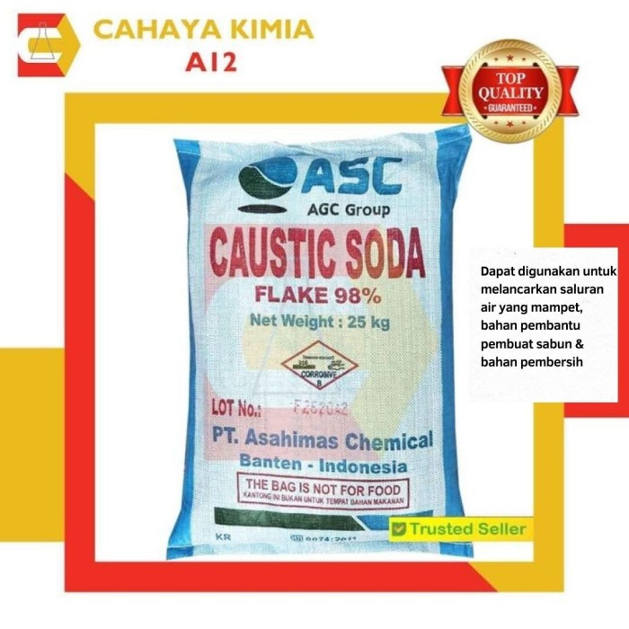 Jual Caustic Soda Flake (Soda Api) ex. ASC 1 zak (25 kg) INSTANT ...