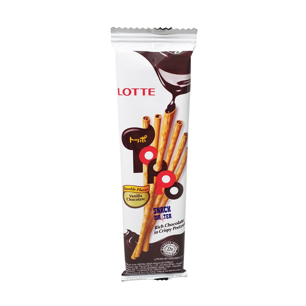 Jual Lotte Toppo Biskut Vanilla Chocolate Stick - Netto 17 gr | Shopee ...