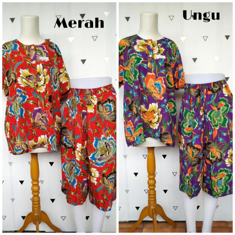 Jual Setelan Kulot Kencana Ungu / Daster Kencana Ungu - Setelan Daster ...