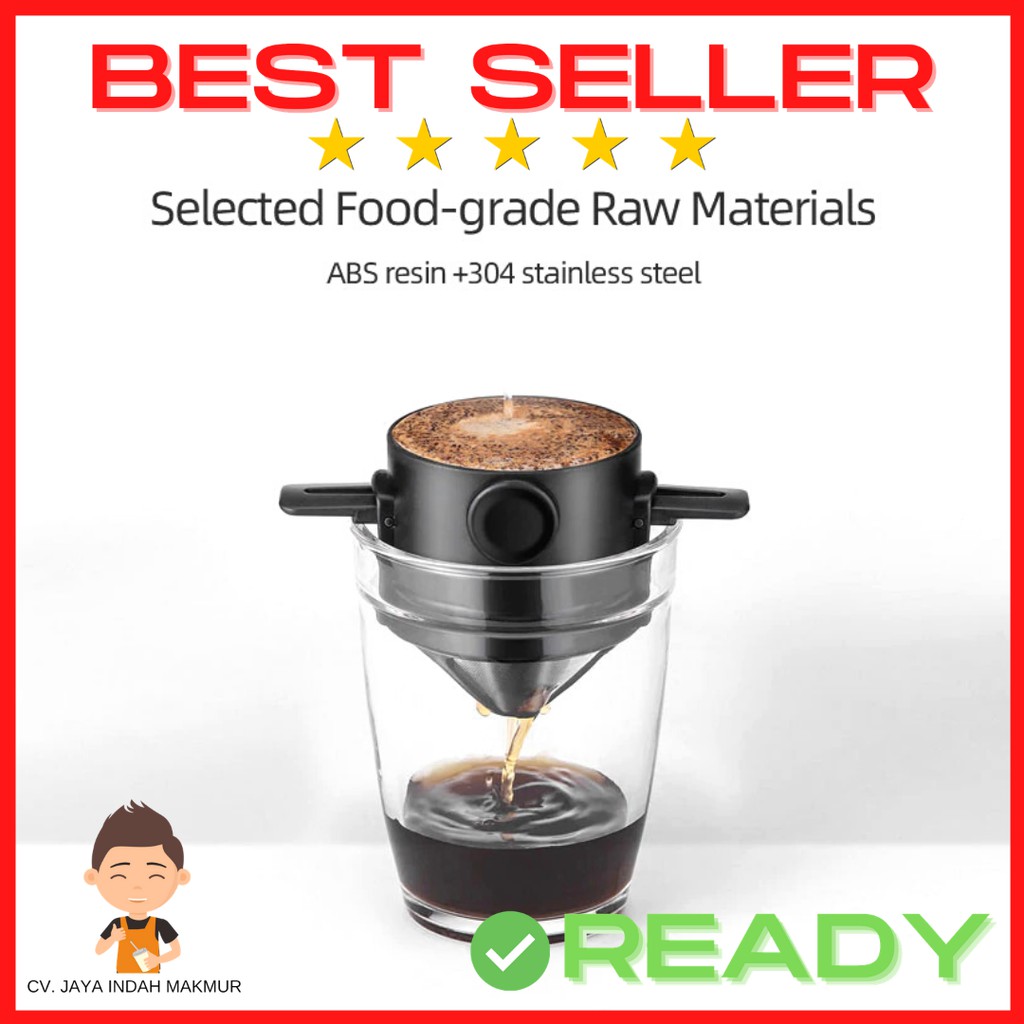 Jual Portable Coffee Filter Pour Over V60 Dripper Cone Saringan Kopi ...