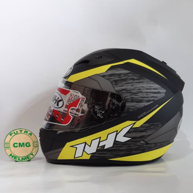 Jual HELM NHK GP 1000 AXION BLACK YELLOW DOFF | Shopee Indonesia