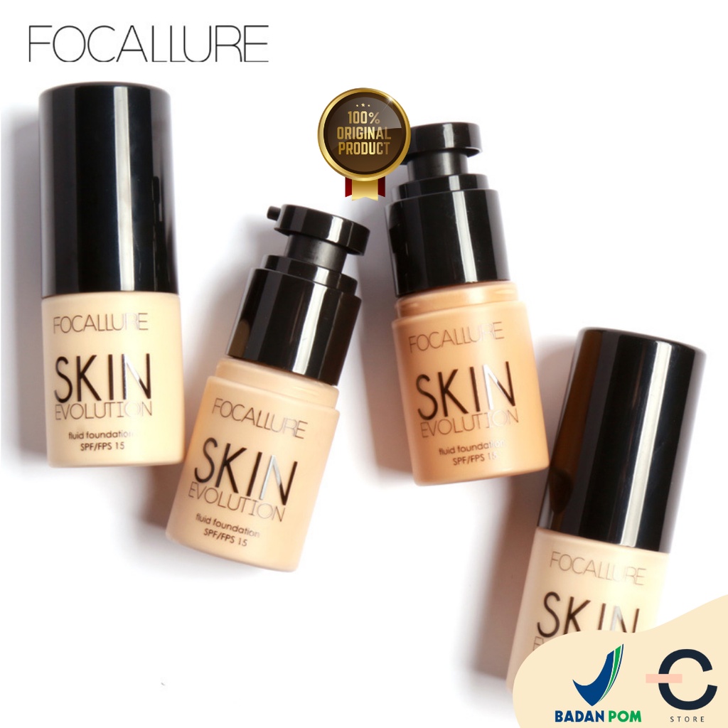 Jual [ORI BPOM] FOCALLURE Full Coverage Oil-control Fluid Foundation ...