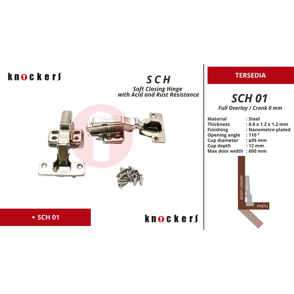 Jual Knockers Engsel Kayu Tahan Karat SCH | Shopee Indonesia