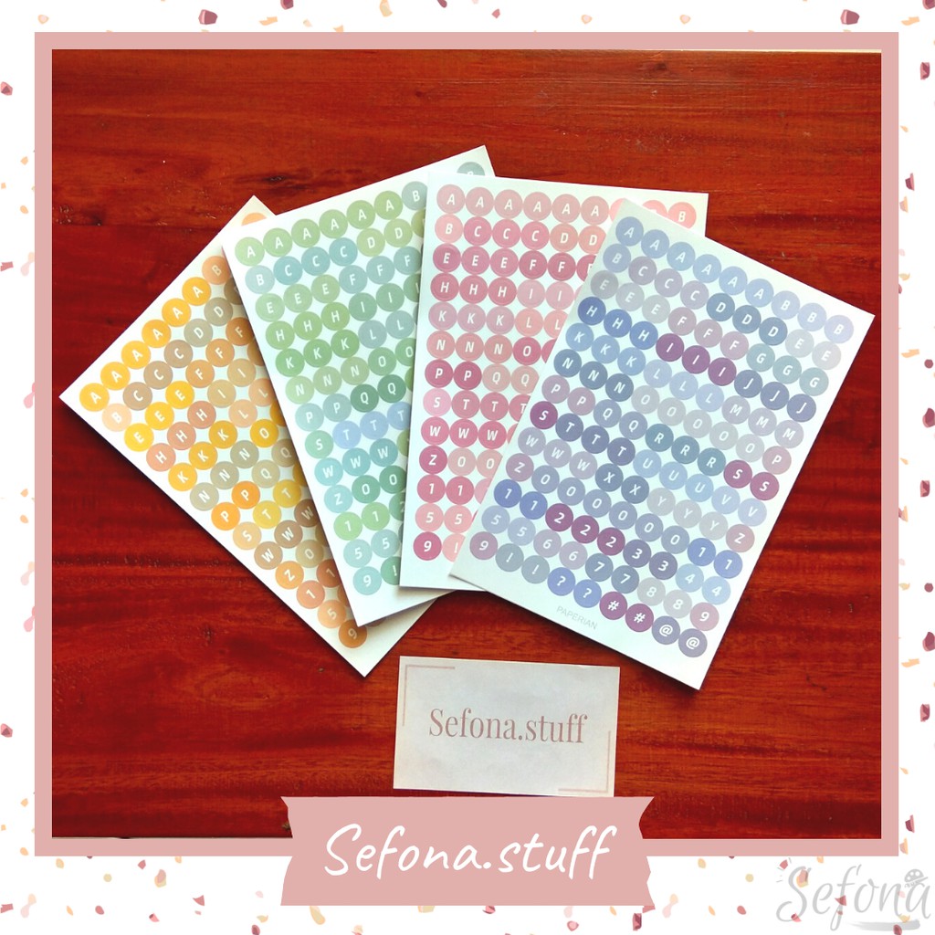Jual (Ver 2) Sticker / Stiker Sheet Alphabet Tulisan Huruf Dekorasi ...
