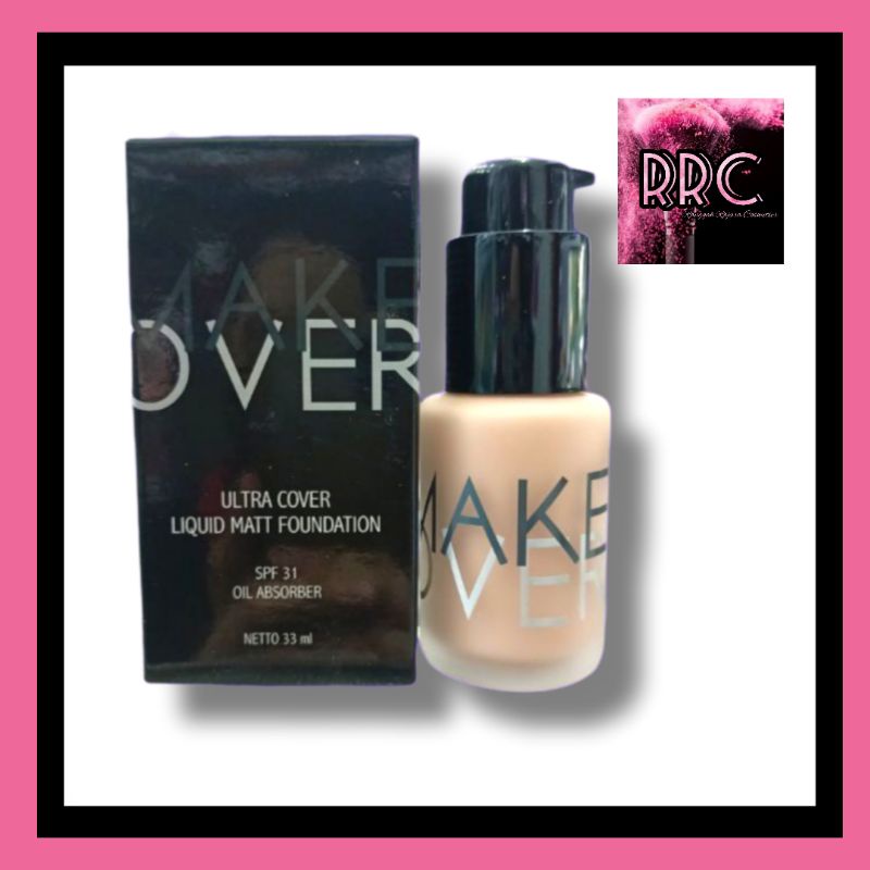 Jual make over ultra cover liquid Matt foundation 33ml | Shopee Indonesia