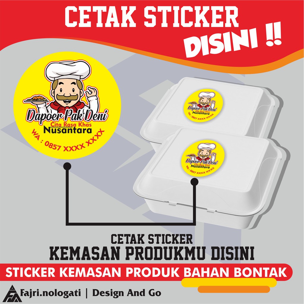 Jual STICKER PRODUK MAKANAN MINUMAN CUSTOM MURAH | Shopee Indonesia