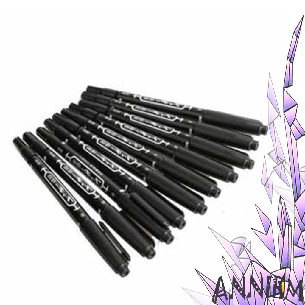 Jual Spidol Permanen Dual Head Marker Kertas Kayu Besi Metal Plastik ...