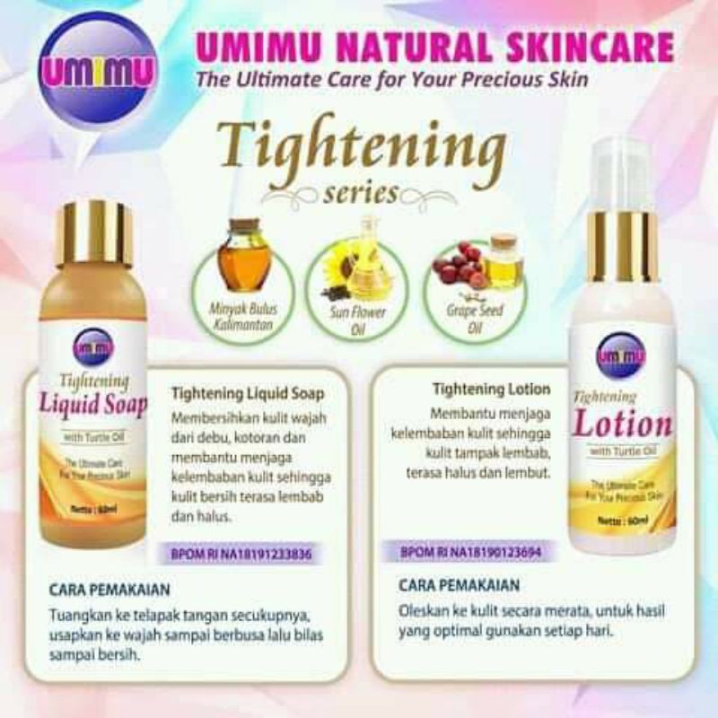 Jual UMIMU Tightening Series With Turtle Oil (Minyak Bulus) | Shopee ...