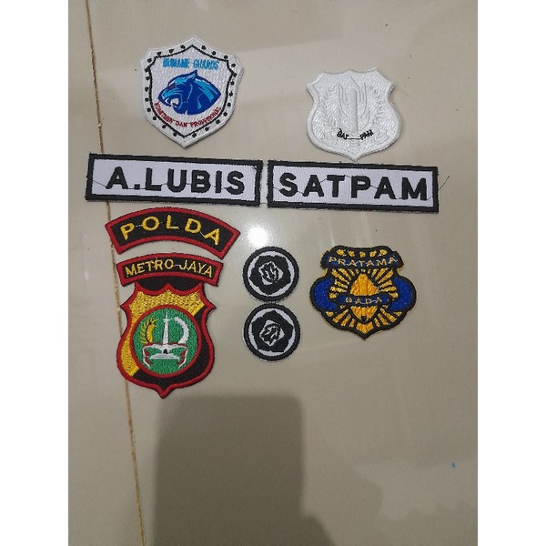 Jual atribut satpam lengkap satu set/atribut bordir satpam | Shopee ...