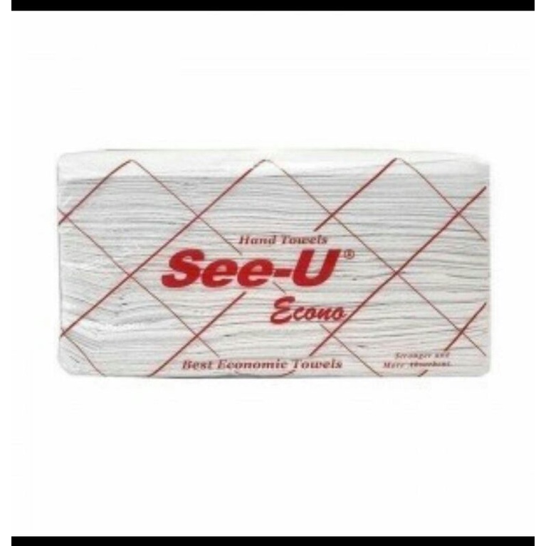 Jual Tissue Tisu See-U See Hand Towel MultiFold Econo Red 150 Sheet ...