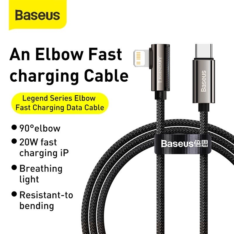 Jual Baseus Kabel Data Gaming Legend Elbow TYPE C TO LIGHTNING 20W ...