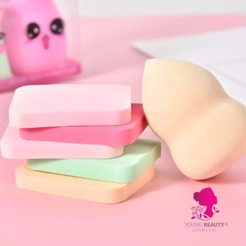 Jual sponge bedak 6in1 / spon bedak sponge foundation | Shopee Indonesia