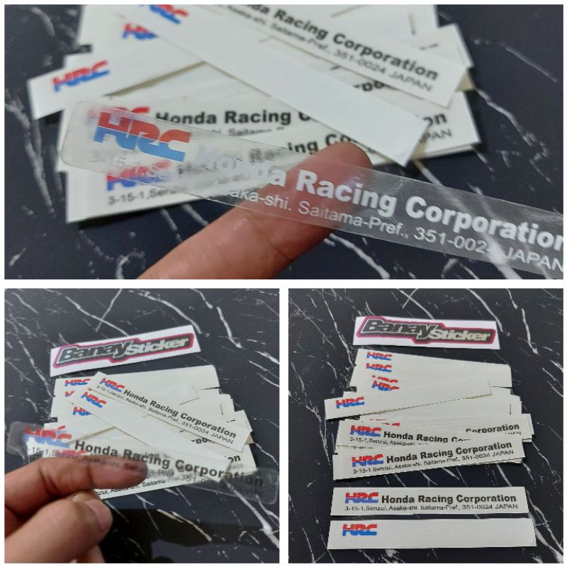 Jual STICKER HRC HONDA RACING CORPORATION TRANSPARAN | Shopee Indonesia