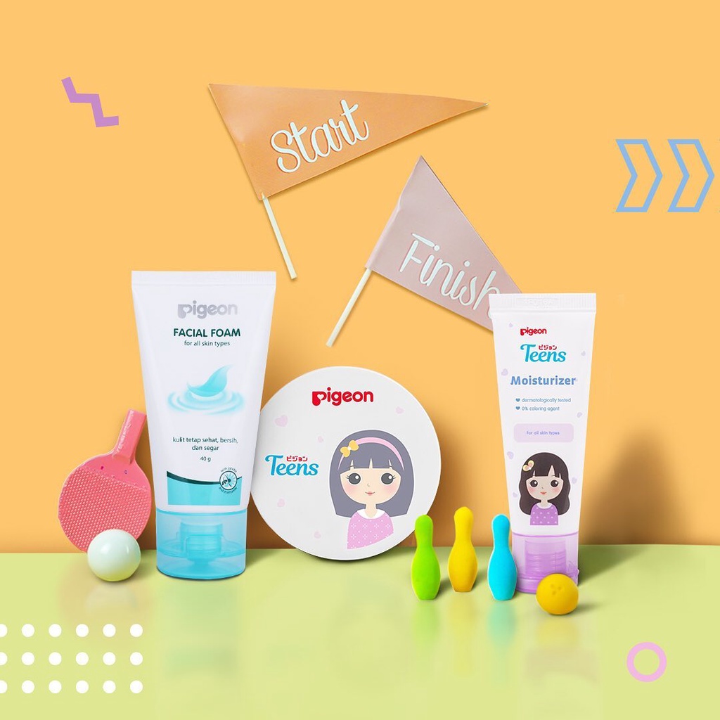 Jual PIGEON TEENS Facial Foam 40gr 100gr || Moisturizer || Face Powder ...