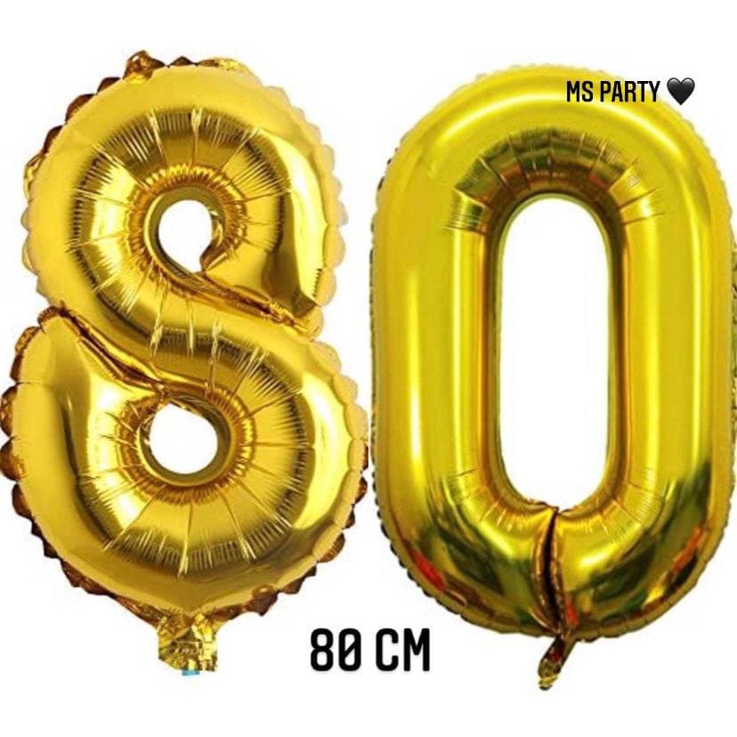 Jual MS.PARTY BALON FOIL ANGKA GOLD 80CM/ BALON MOTIF GOLD / BALON ...