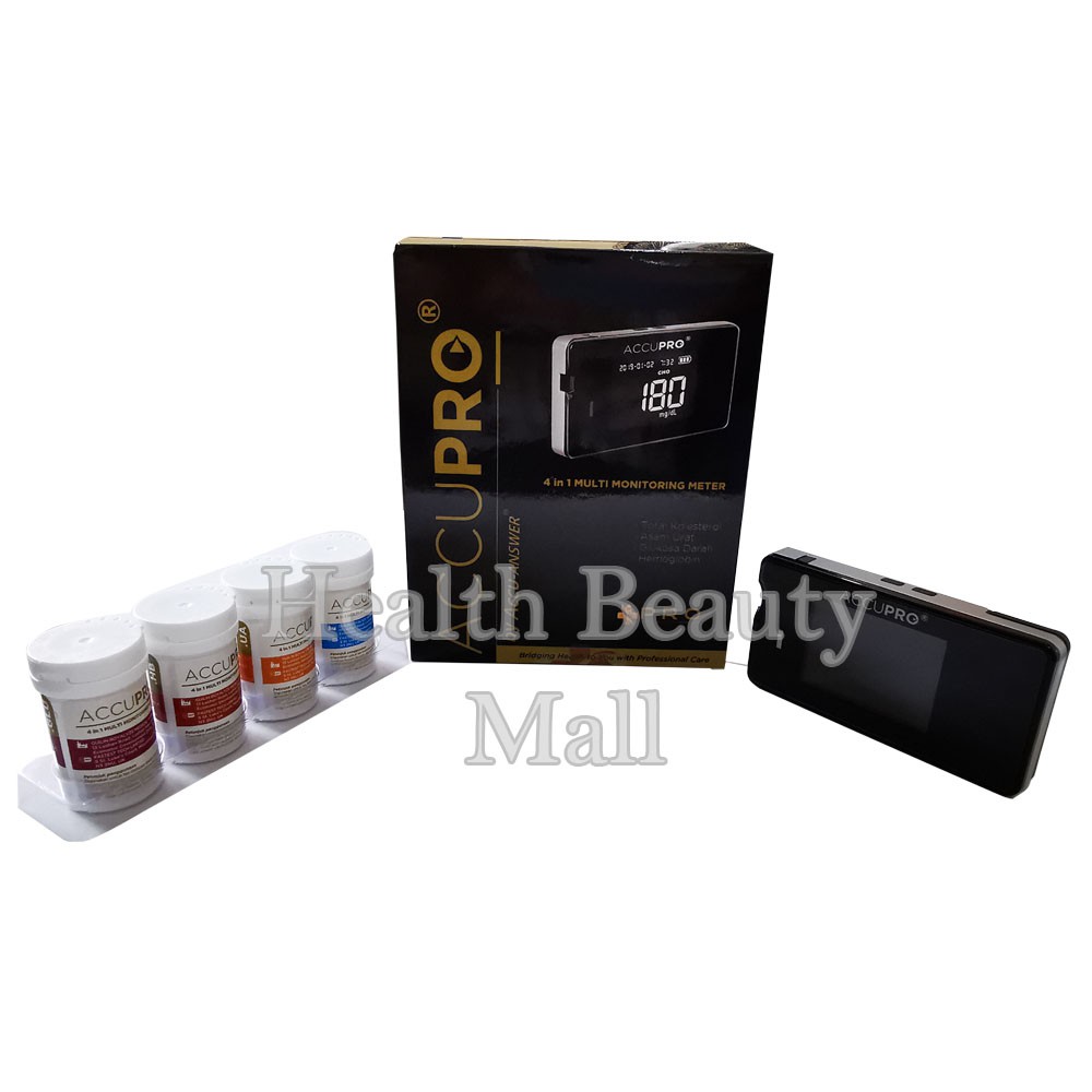 Jual AccuPro 4 in 1 - GCUHb 4in1 - Alat Tes Gula Darah - Kolesterol ...