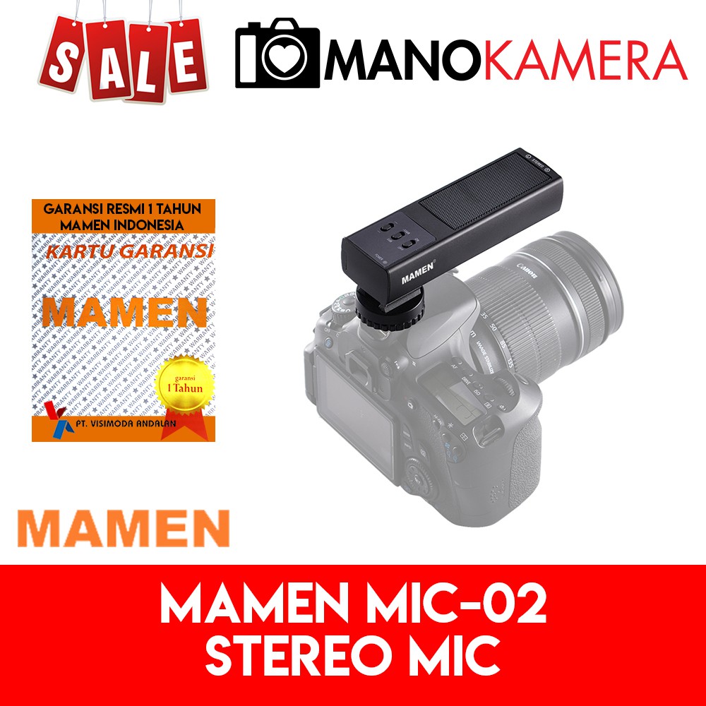 Jual MAMEN MIC-02 Mic 02 Mic02 Shotgun Stereo Microphone for Camera ...