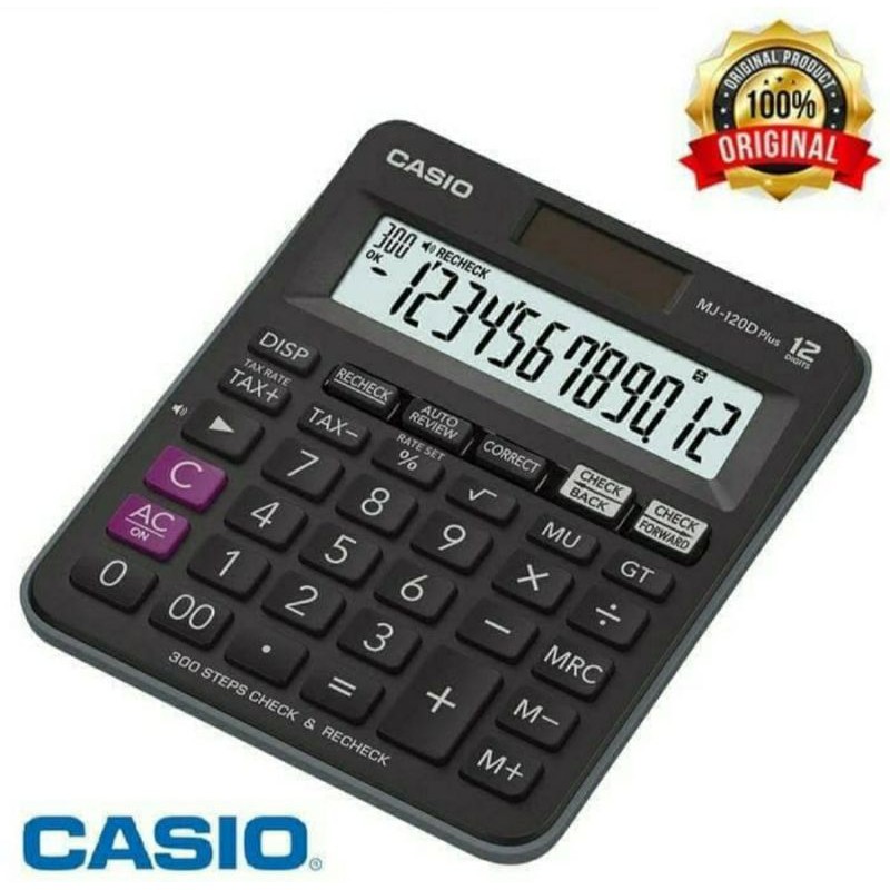 Jual KALKULATOR MEJA ORIGINAL CASIO MJ120D PLUS - Check & Correct ...