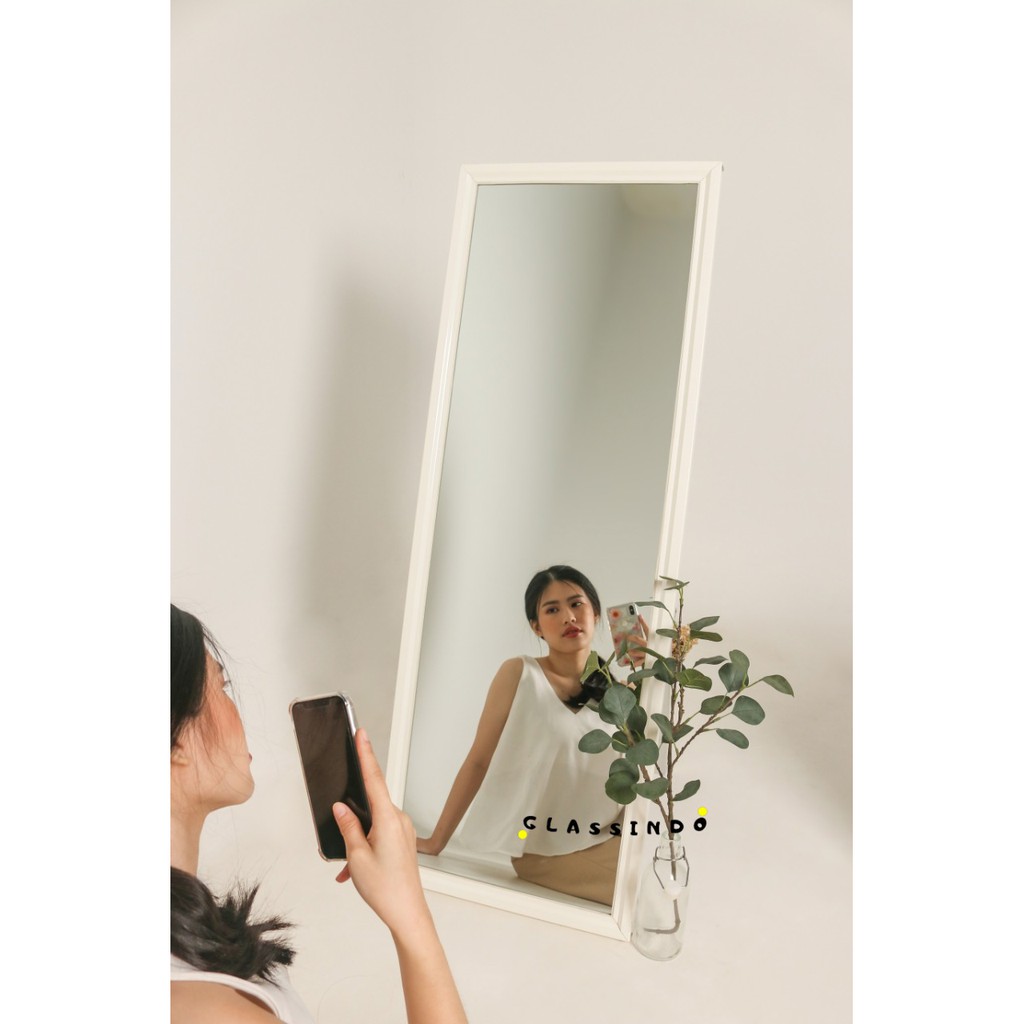 Jual CUSTOM Cermin Full Body Standing Mirror Aluminum Murah Tebal 4 mm ...