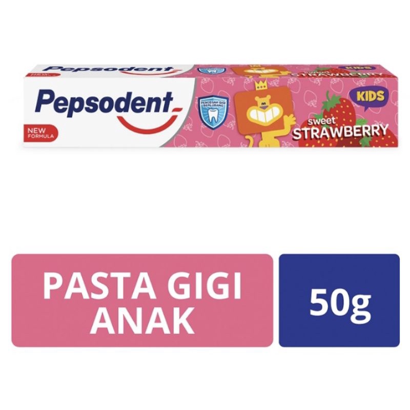 Jual PEPSODENT Kids Pasta Gigi Anak Toothpaste Strawberry 50G(EXP2025 ...