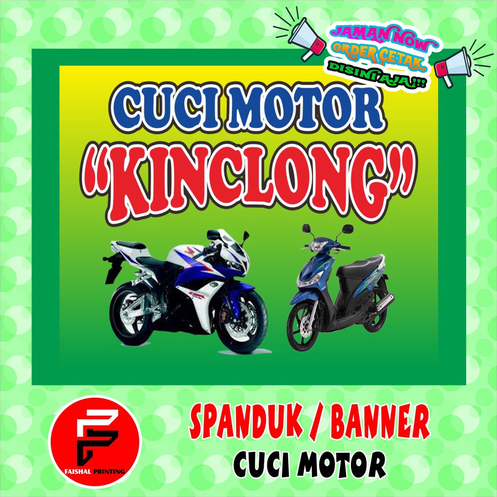 Jual Spanduk steam motor/ Banner cuci motor / Backdrop Usaha Cuci Motor ...