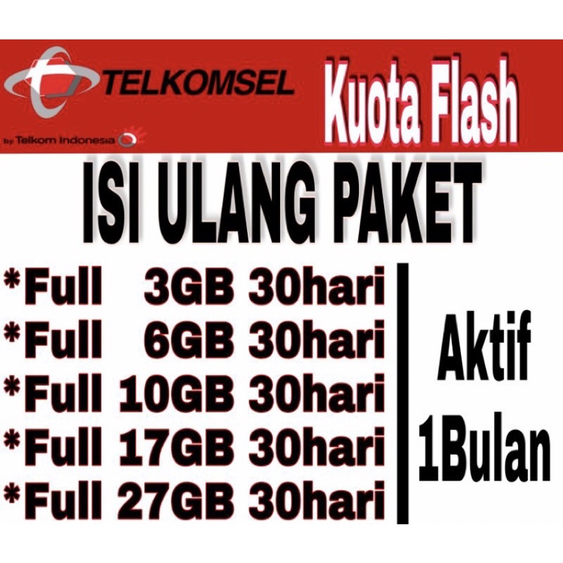 Jual Paket data Telkomsel Flash semua zona(Full kuota utama)Simpati,As ...