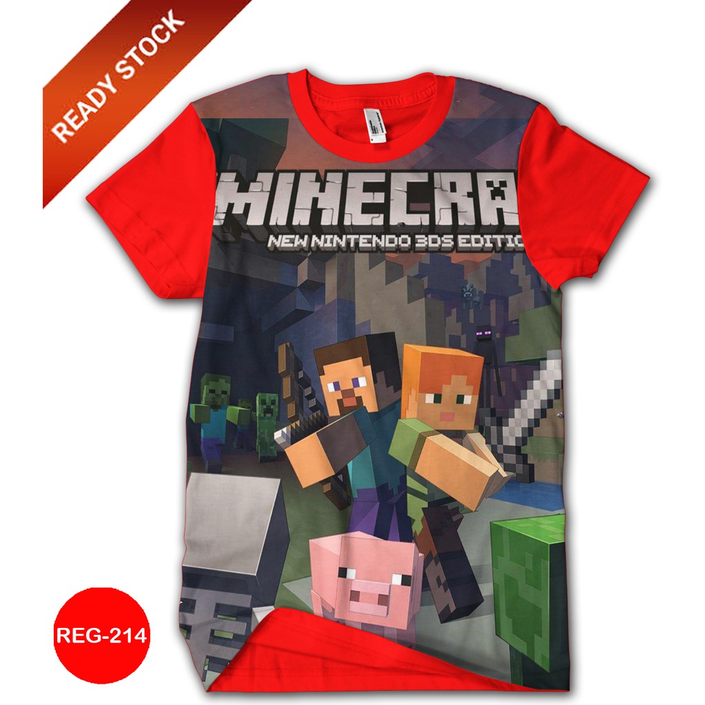 Jual Baju Minecraft 3D Baju Anak Minecraft Motif Printing 3D #REG-214 ...