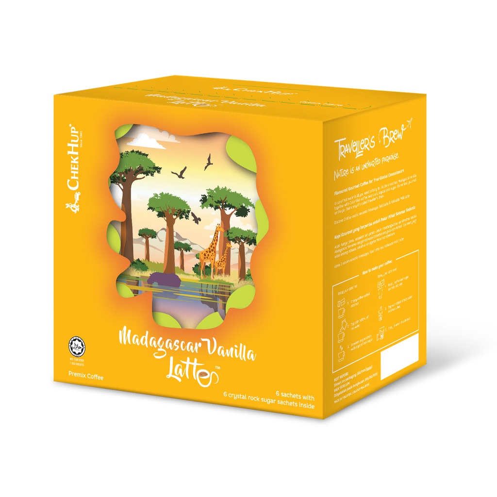 Jual Chek Hup Madagascar Vanilla Latte Instant Coffee 6 x 28 Gram ...