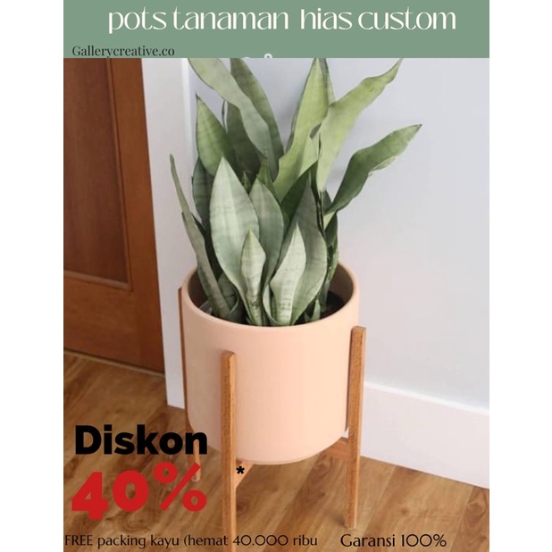 Jual pot terracota 30 cm / hiasan ruang tamu / pot besar 30 cm FREE ...