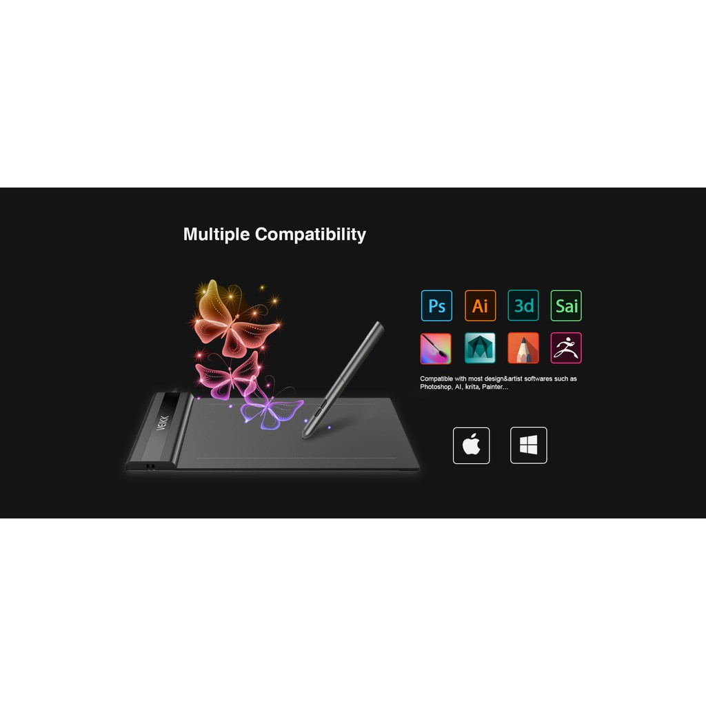 Jual VEIKK S640 Digital Graphic Drawing Pen Tablet OSU Electromagnetic ...