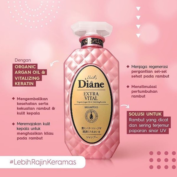 Jual DIANE EXTRA VITAL SHAMPOO 450 ML (JAPAN) | Shopee Indonesia