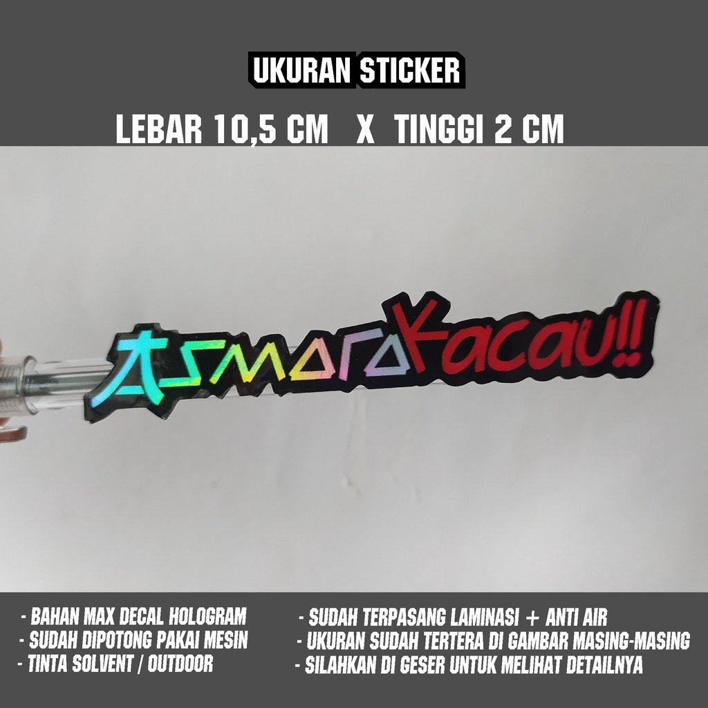 Jual sticker kata kata / sticker hitz / sticker viral / sticker bengkel ...
