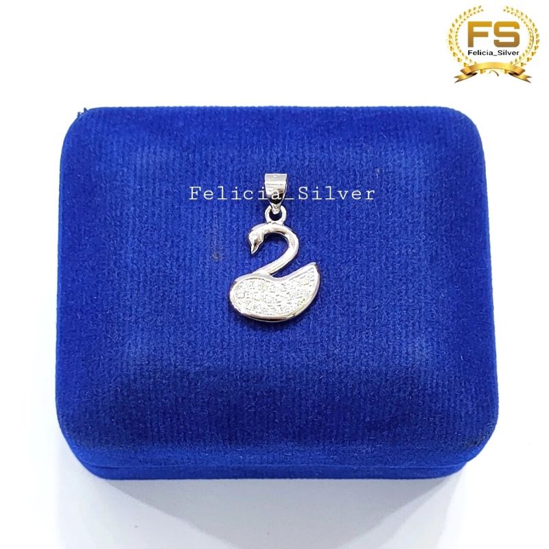 Jual LIONTIN PERAK ASLI SILVER WANITA 925 LAPIS EMAS PUTIH MODEL ...