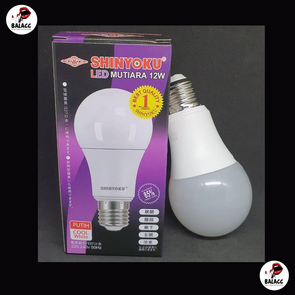 Jual Lampu Led Shinyoku Mutiara 12 Watt Garansi 1 Tahun / Lampu Shinyoku 12w / Lampu Bohlam 12 ...
