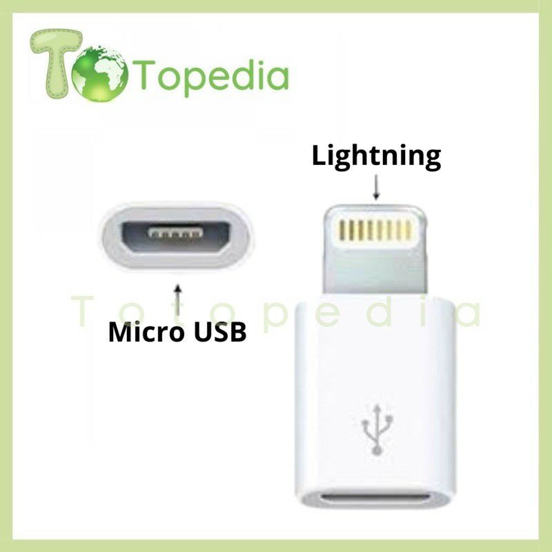 Jual OTG Converter Lightning iphone Konektor Micro USB V8 to Lightning ...
