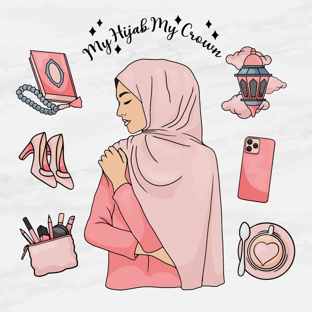 Jual Sticker Hijab Muslim Aesthetic Journaling Traveling - Sticker ...