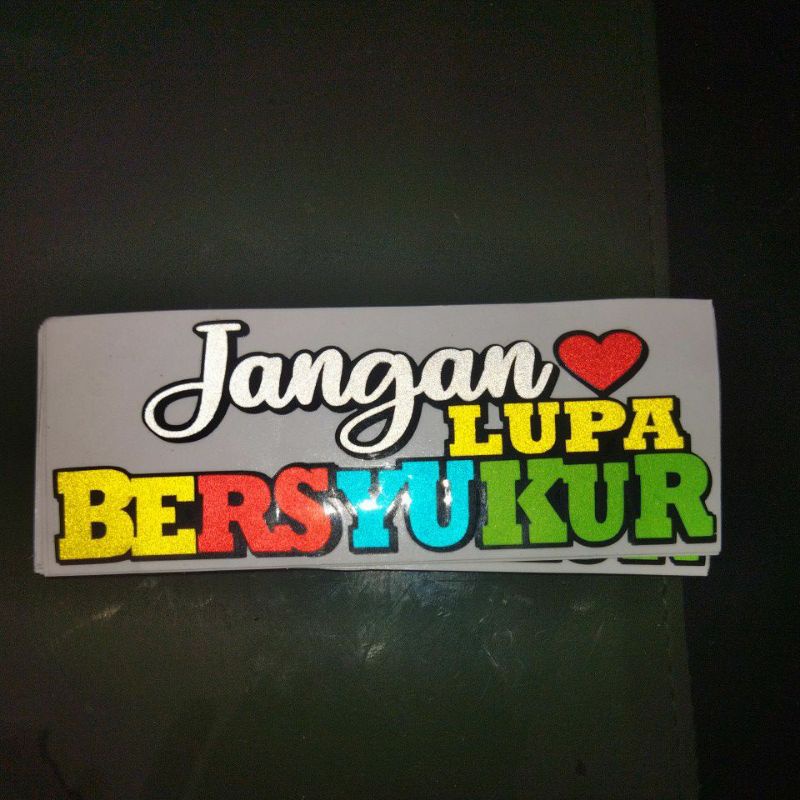 Jual stiker cutting jangan lupa bersyukur | Shopee Indonesia