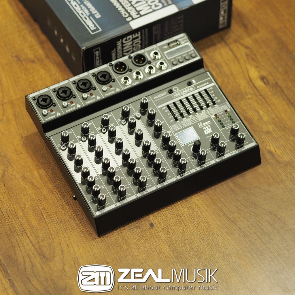 Jual Recording Tech Elegant 6 Channel Mixer Podcast Karaoke Streaming ...