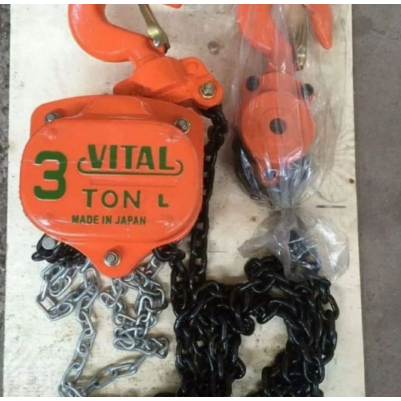 Jual VITAL BLOK CHAIN HOIST 3 ton x 3 meter tekel hand manual | Shopee ...